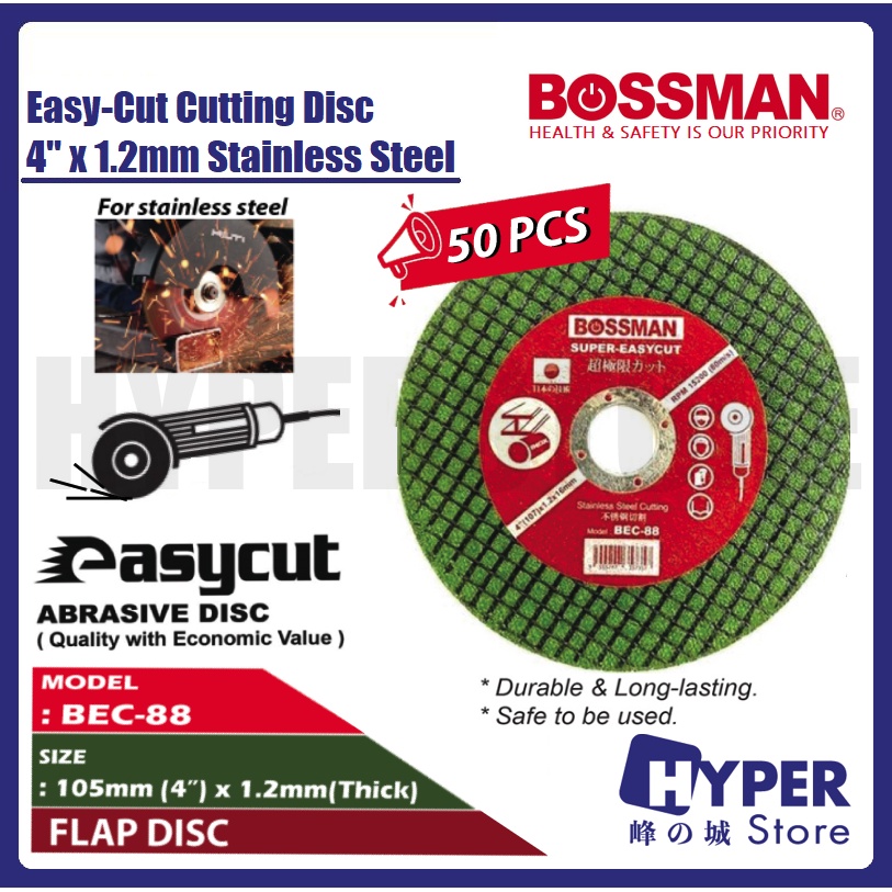 BOSSMAN EasyCut 4" Super Thin Cut-Off Wheels for Metal and S/Steel ...