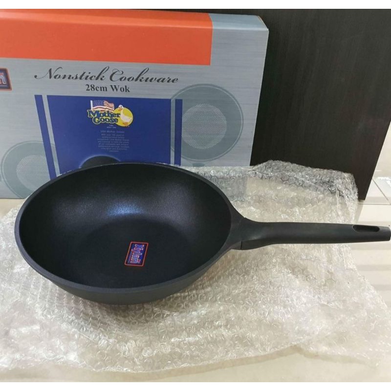 USA Mother Goose - 28cm Wok Nonstick Cookware/Periuk/Periok | Shopee ...