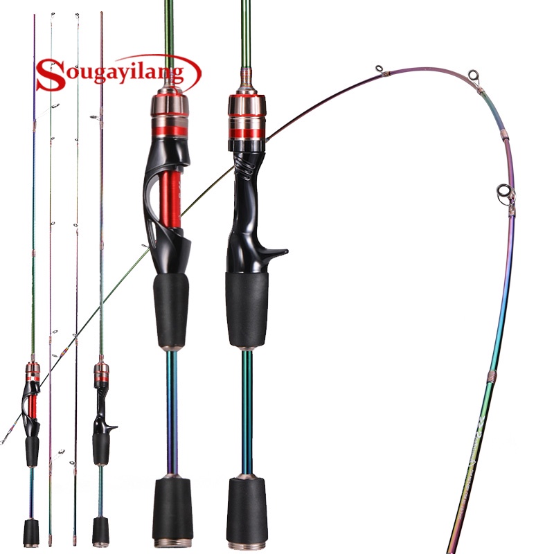 Sougayilang Fishing Rod 1.68m/5.6ft Spinning/Casting Fishing Rod UL 2 ...