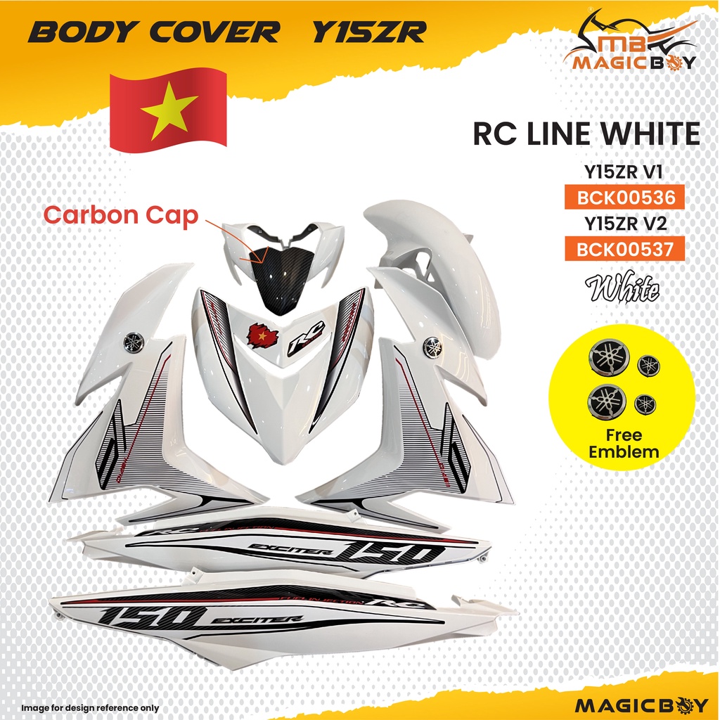 JL Racing HPW MAGIC BOY Coverset Bodyset Yamaha Y15 Y15zr V1 V2 Exciter Rc Hitam Kuning Merah ...