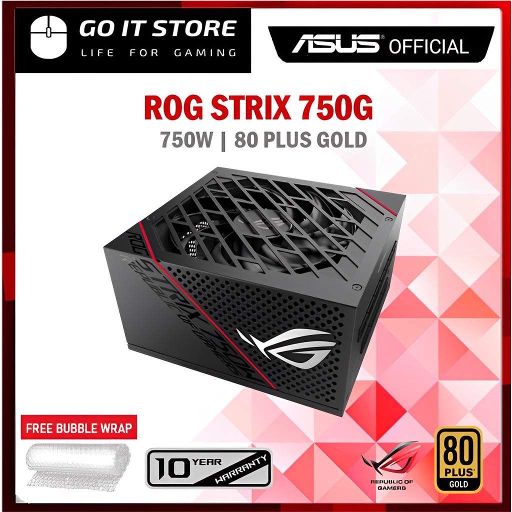 Asus ROG Strix 750W 750G 80 Plus Gold Certification Power Supply ( ROG-STRIX-750G ) | Shopee ...