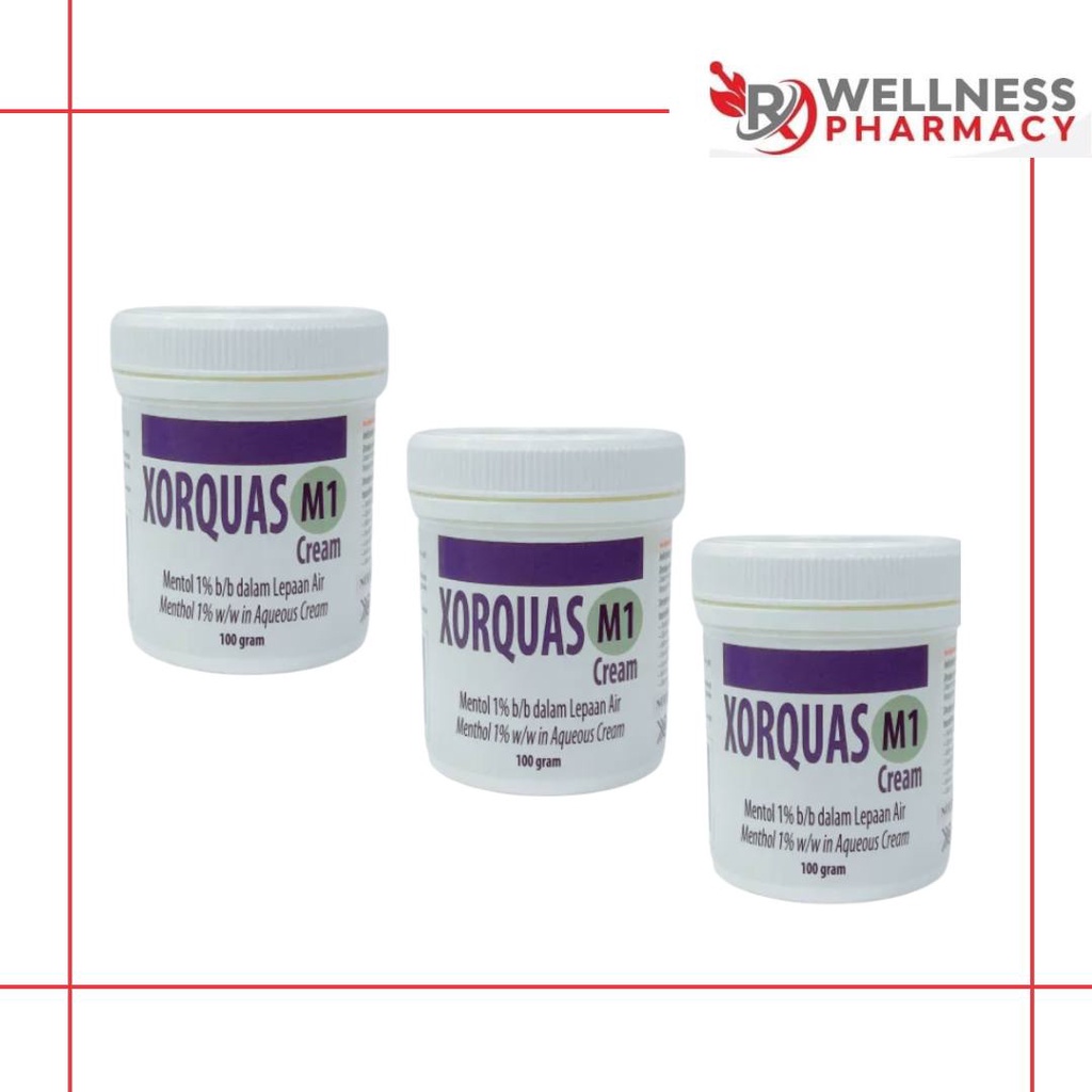 Xorquas M1 Cream 100G MENTHOL 1% W/W IN AQUEOUS CREAM - SKIN IRRITATION ...