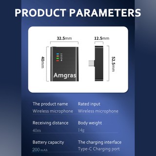 Amgras SoundMeta Ⅱ Pro Portable Noise-Cancelling Microphone for Sing ...