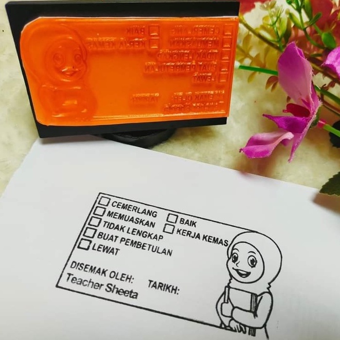 COP Ulasan Guru / Cop Cikgu / Cop disemak oleh / Teacher Stamp | Shopee ...