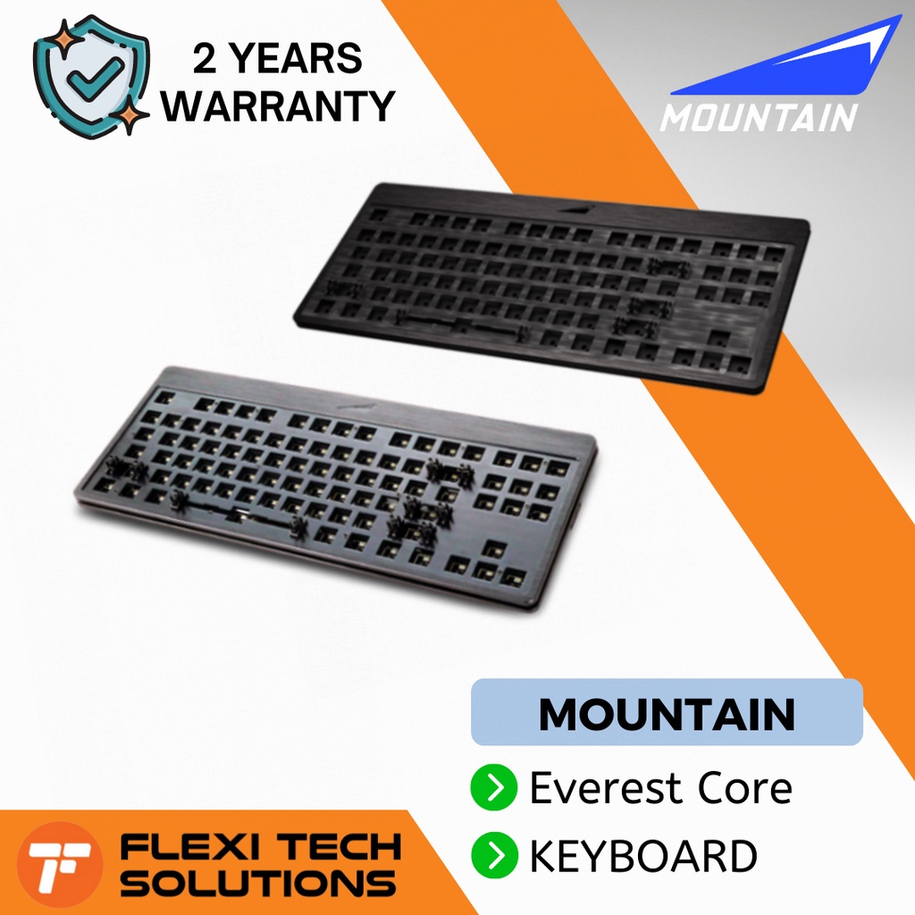 Flexi Tech MOUNTAIN Everest Core Barebone Black / Gray Gaming Keyboard ...