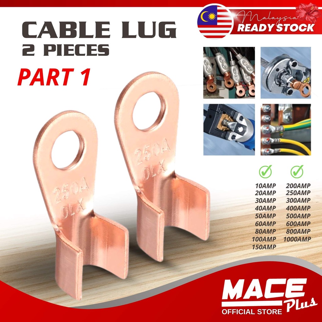 (PART 1) Open Type Cable Lug Crimping Tool Terminal Connector Cable Lug ...