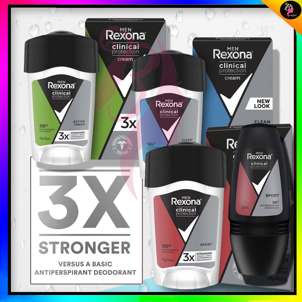 Rexona Antiperspirant Deodorant For Men| Cream Stick/Roll On | Odour ...