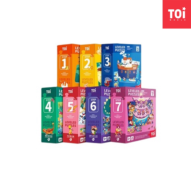 TOI Leveled Puzzles Authentic Advanced Puzzle Stages 1-9 28-500 Pieces ...