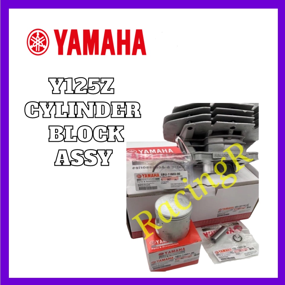 CYLINDER BLOCK KIT SET YAMAHA Y125Z 125Z + PISTON + RING COMPLETE SET THAI 5BU-WE13E-00 STD 53 ...