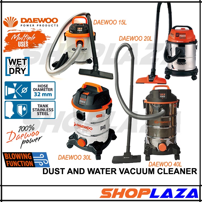 DAEWOO VACUUM CLEANER 15L 20L 30L 40L WET AND DRY 1200W 15L 1250W 20L ...