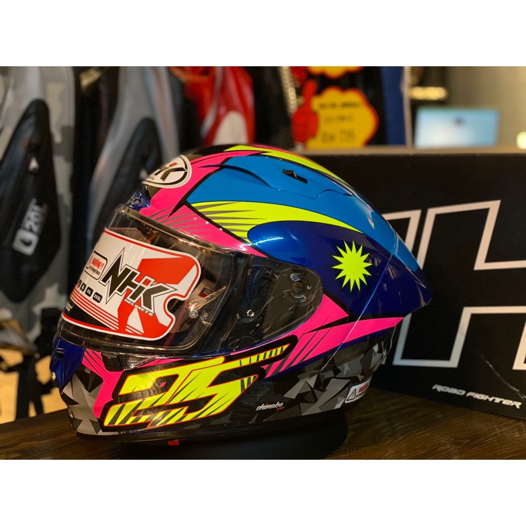 NHK GPR-TECH AZLAN DARK BLUE/MET PINK FULLFACE | Shopee Malaysia