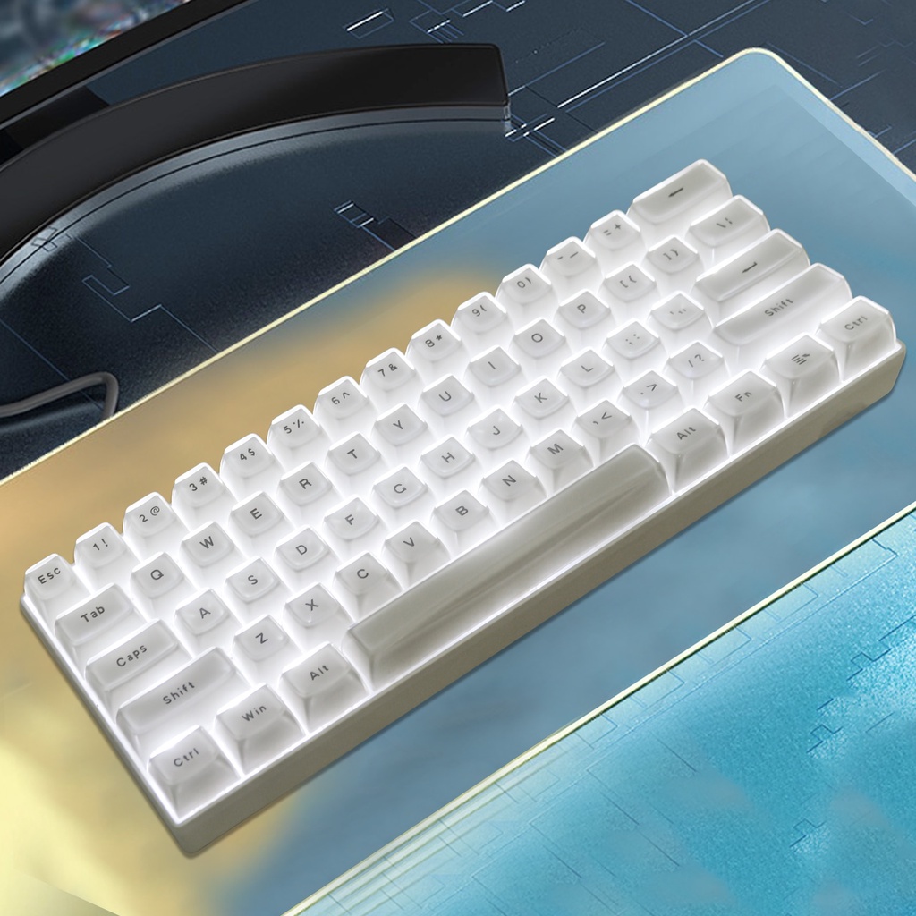 Cute Ice Crystal Jelly Round Key Caps For Cherry MX Mechanical Keyboard ...