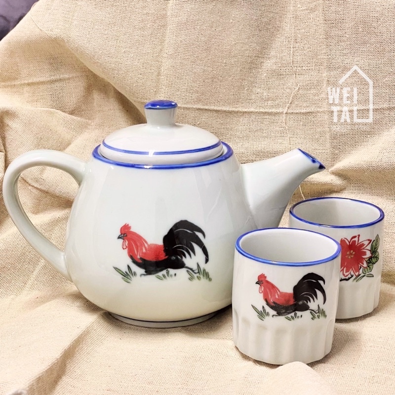 Teapot Ceramic Teapot Vintage Rooster Teapot Teko 公鸡茶壶 | Shopee Malaysia