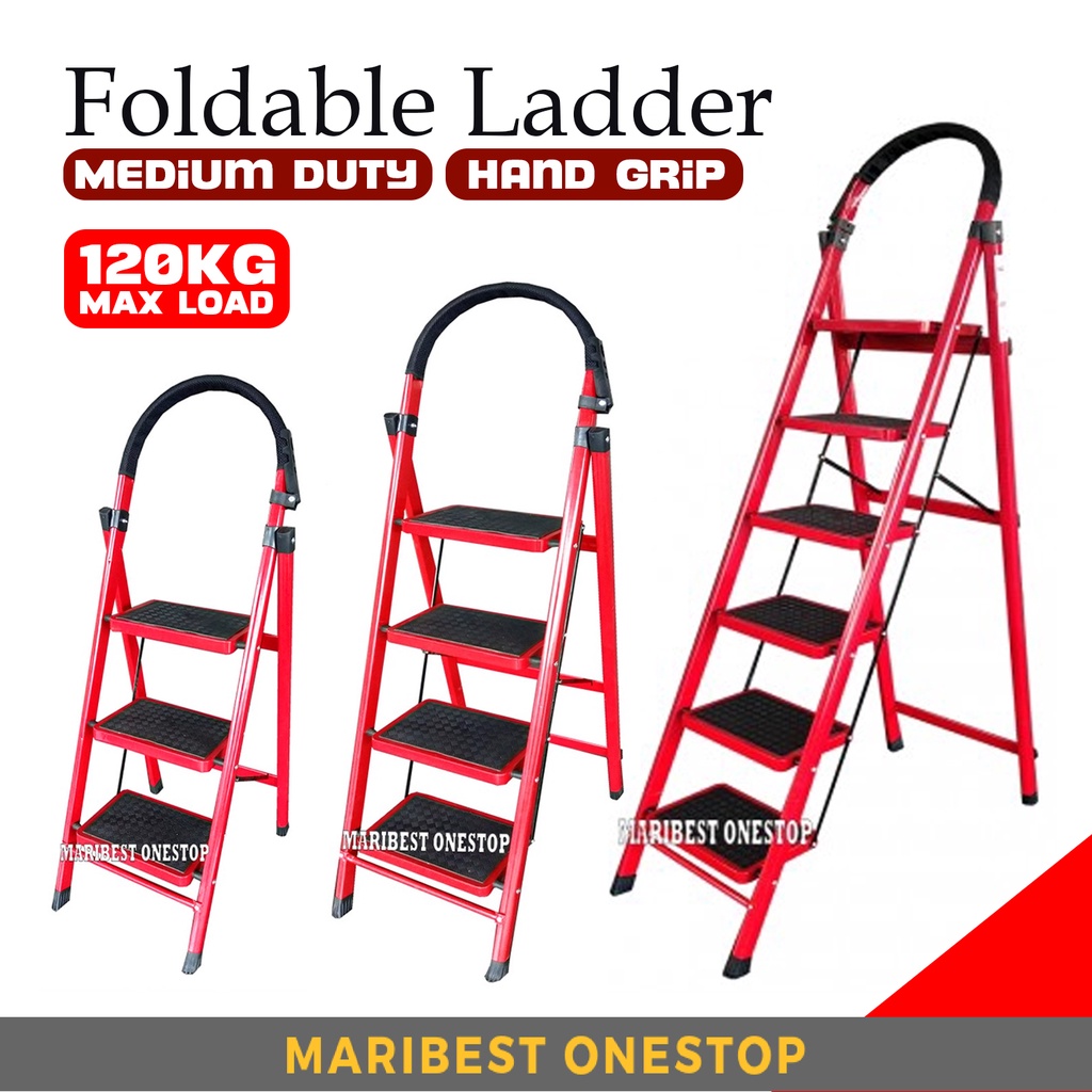 3/4/5/6 Medium Duty Step Ladder Foldable Stool Ladder With Handle ...