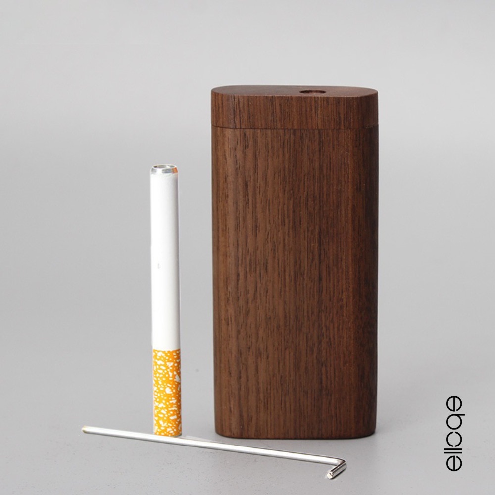 ELLOQE Texas Dugout Wooden Smoking Cigarette Case Bekas Simpan Rokok ...