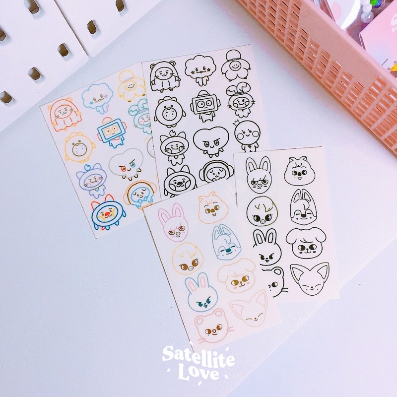 [Satellite Love] TRUZ SKZOO Temporary Tattoo | Stray Kids Treasure ...