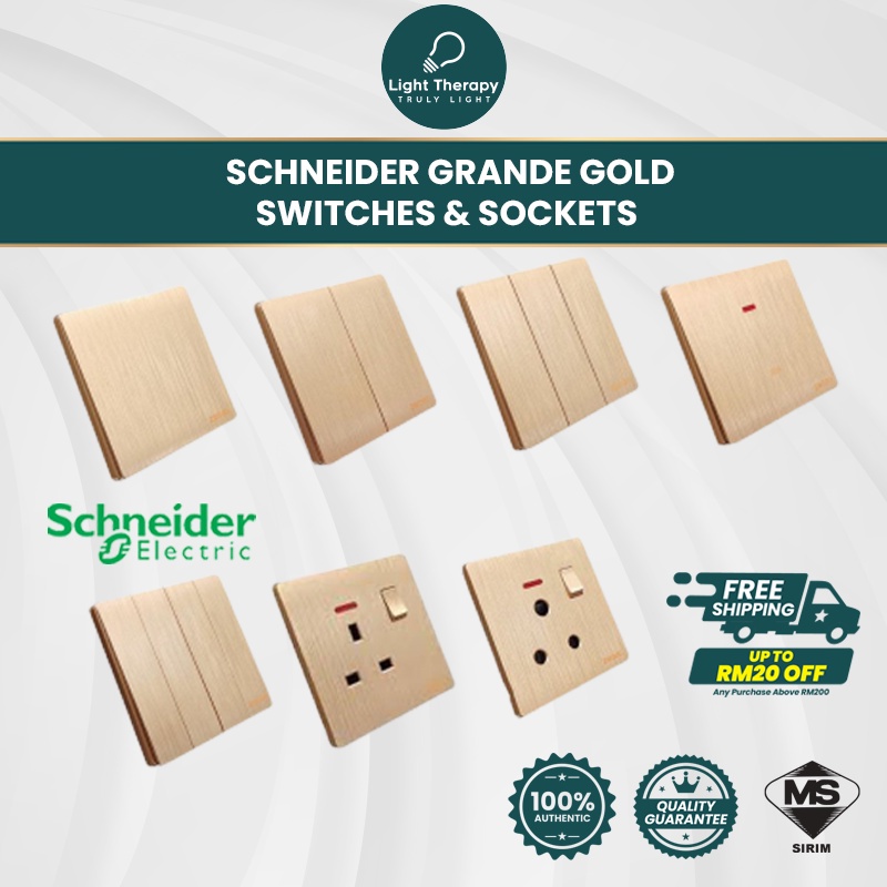[𝐒𝐈𝐑𝐈𝐌] ZENSO Grande Series Gold Color Switches & Socket Suis Lampu ...