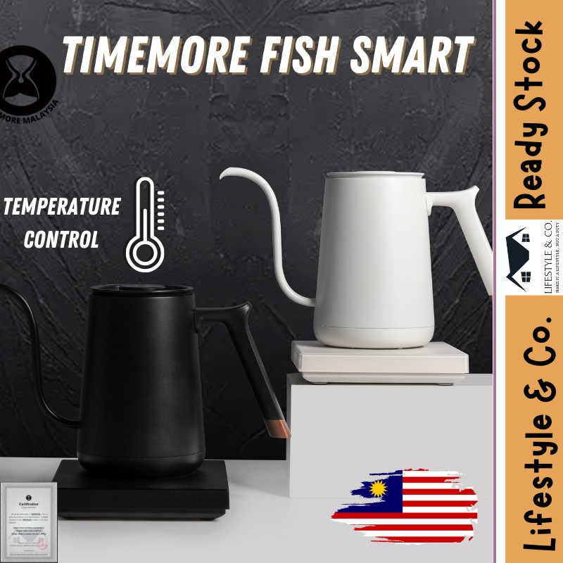 TIMEMORE FISH Smart Electric Pour Over Kettle | Temperature Control ...