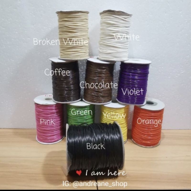 Korean Rope 1.5 mm Leather Bracelet Rope Diameter (per meter) | Shopee ...