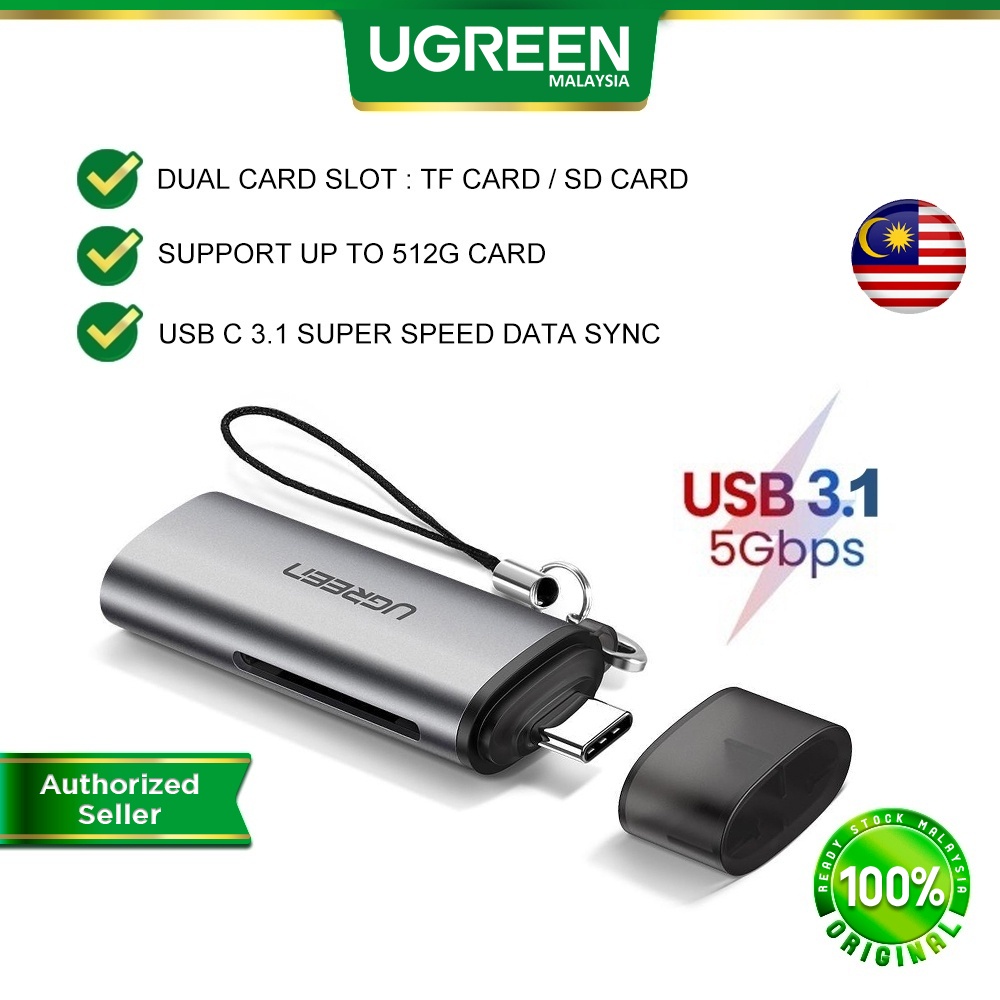 UGREEN 2 in 1 Card Reader USB C USB 3.0 SD TF OTG Type C Memory Card ...