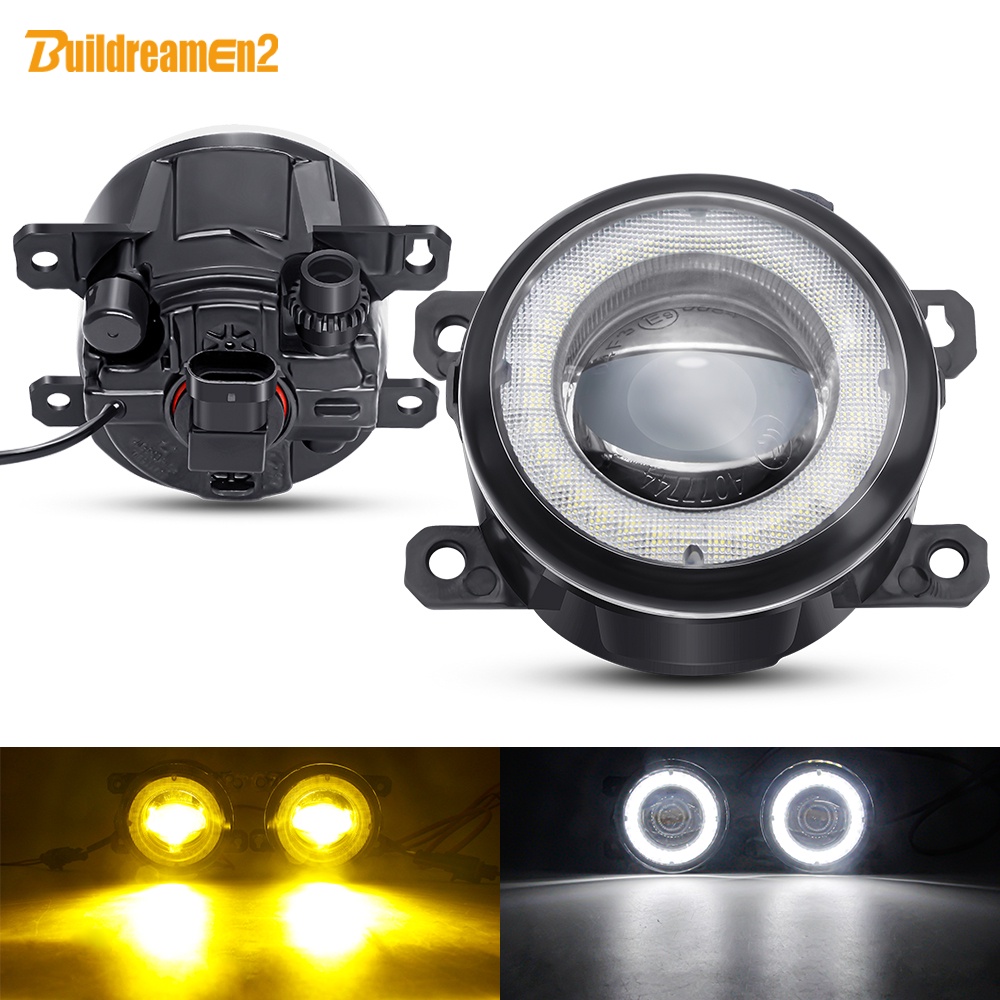 2 X Car Angel Eye Fog Light LED Lens DRL Fog Driving Lamp 30W For Dacia ...