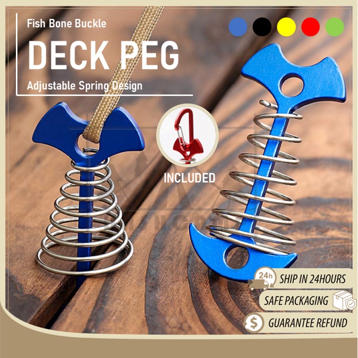 Adjustable Deck Peg Fishbone Style Nail Peg Tent Tool Tent Pegs Outdoor ...