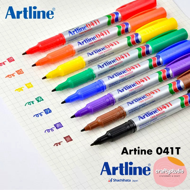 Artline 041T Dual Nib Marker, Twin Marker | Shopee Malaysia