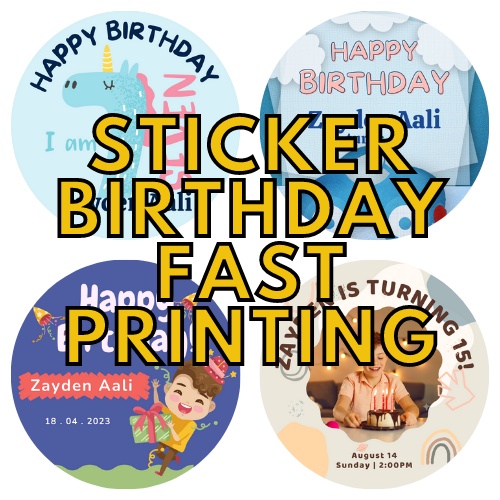 Birthday Boy Sticker /Birthday Sticker/ Sticker Hari Jadi / Happy ...