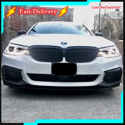 BMW 5 SERIES G30 M PERFORMANCE FRONT LIP DIFFUSER 520i 520e 530i 530e ...