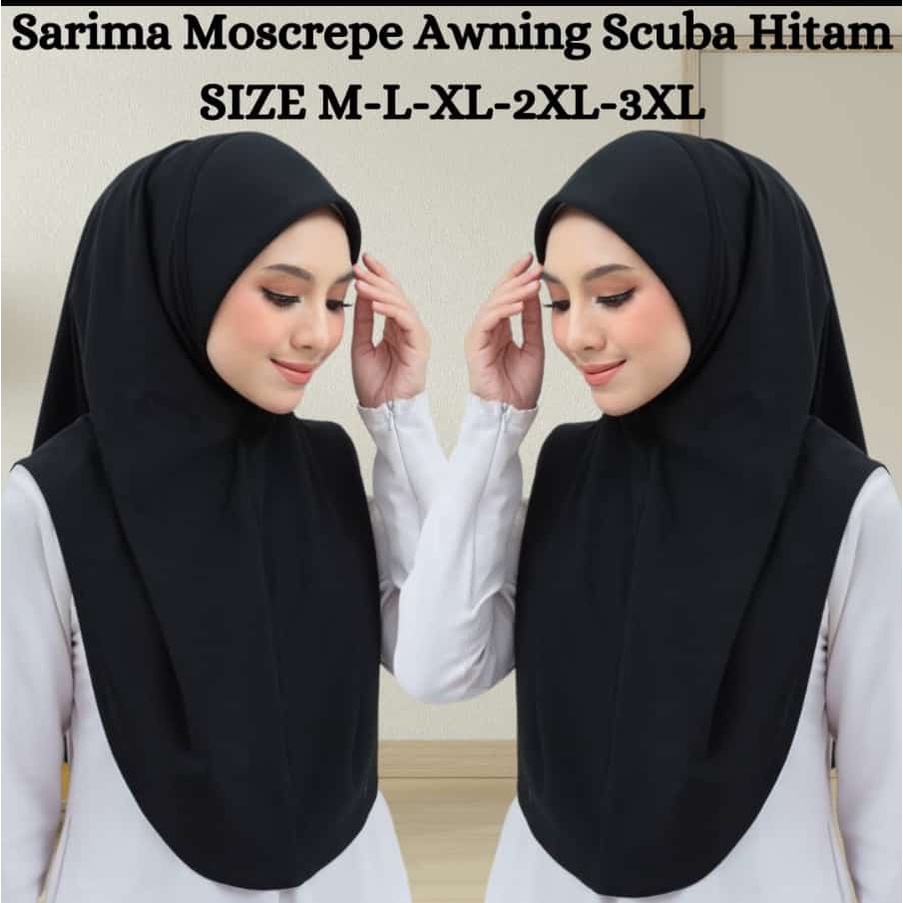 Tudung Sarung Mosscrepe Plain Awning Scuba Size M/L/XL | Shopee Malaysia