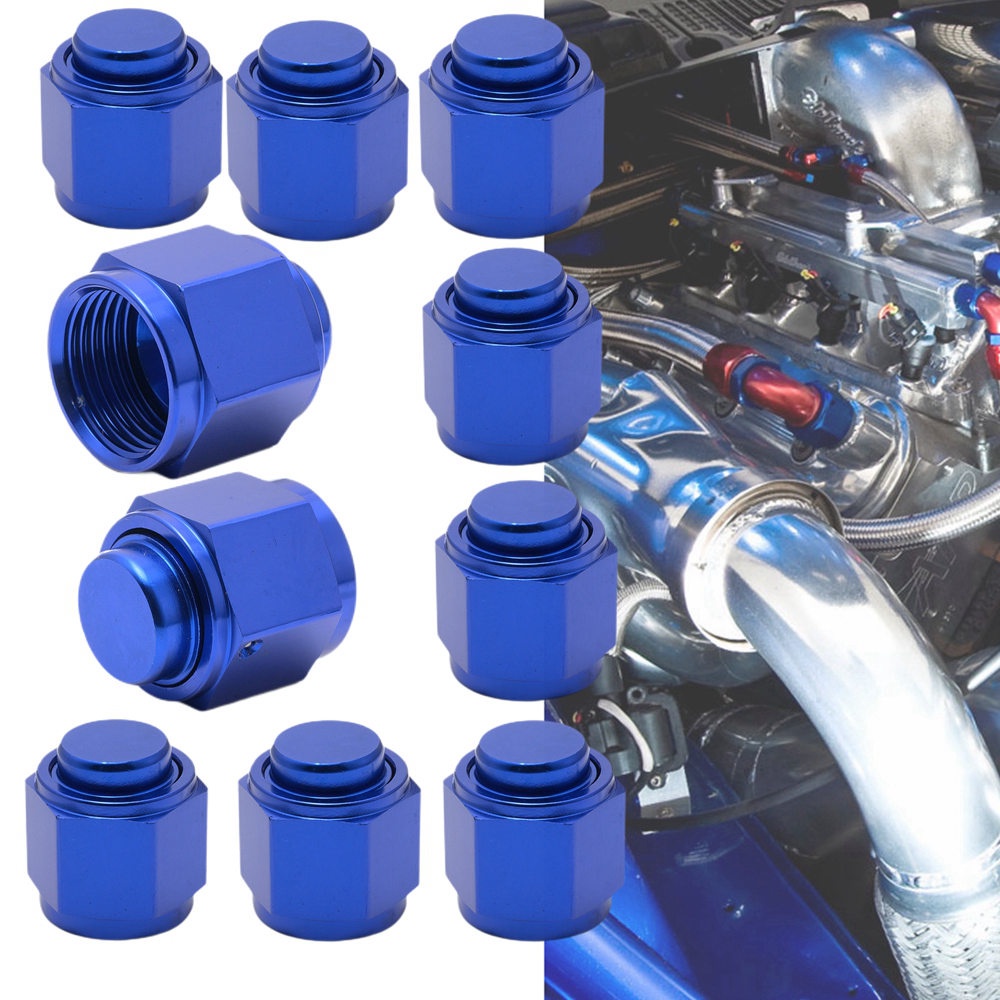 10PCS AN10 Flare Cap Tube Hose Line Fitting Hex Head Port Fitting ...