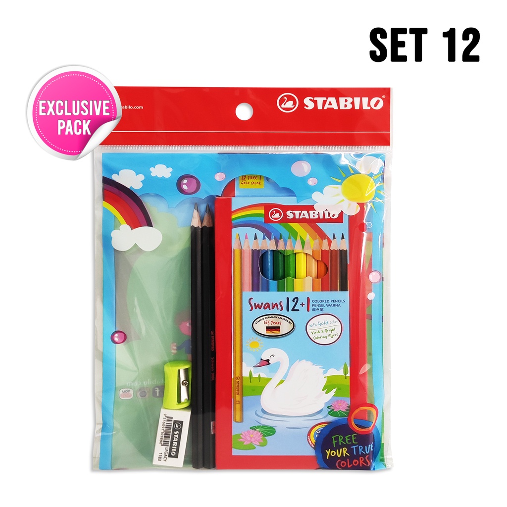 Stabilo Super Value Pack Back to School Door Gift Stationery Set Kids ...