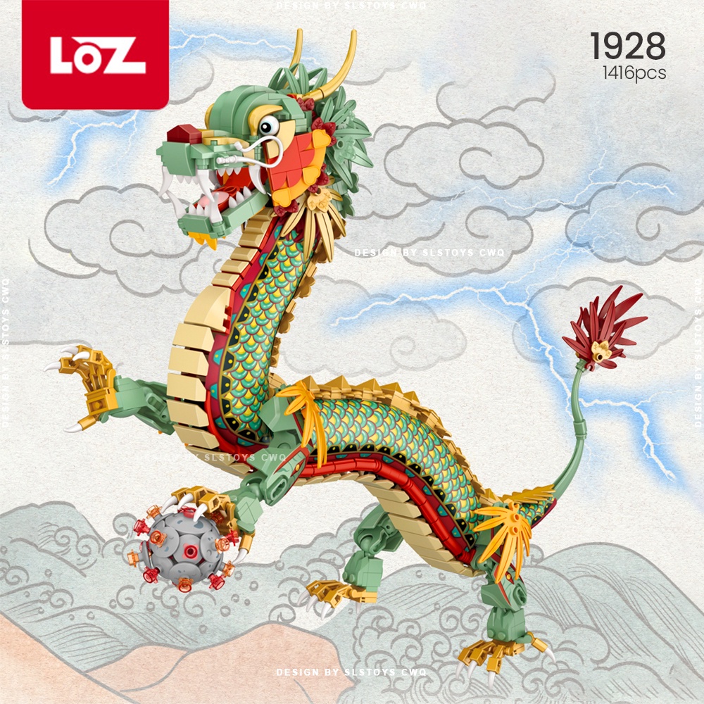 LOZ IDEAS Mini Block Lucky Fortune China Dragon CNY Chinese New Year ...