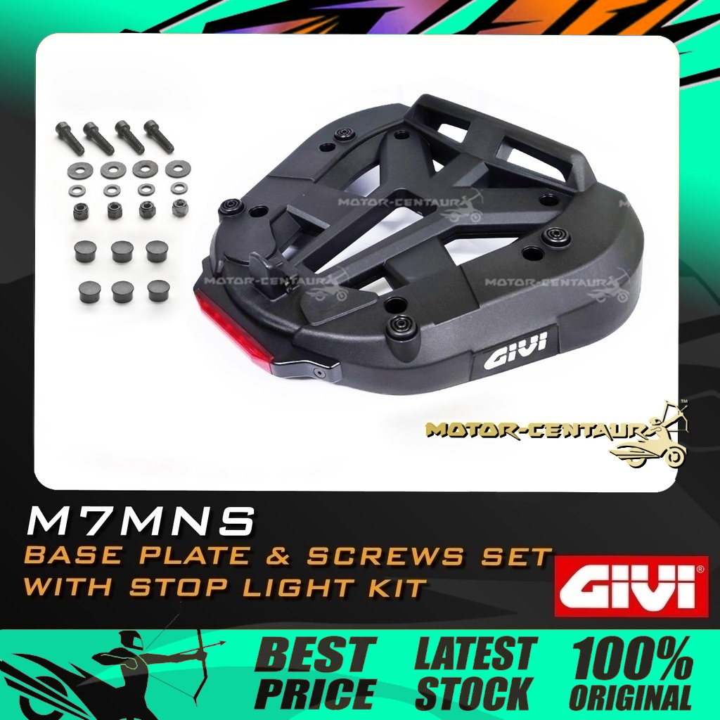 TAPAK GIVI BASE PLATE & SCREW SET WITH LIGHT M7MN-S (SAME WITH M7M FROM ...