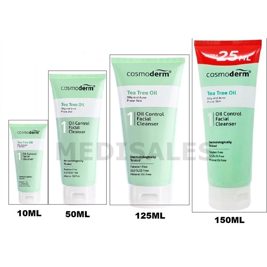 COSMODERM TEA TREE OIL CONTROL FACIAL CLEANSER 50ML | 125ML | 125ML ...
