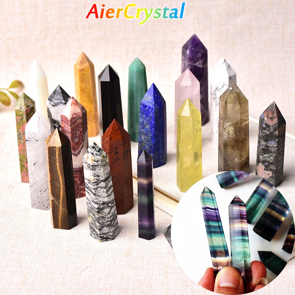 Natural Crystals Point Wand Crystals and Stones Healing Rose Quartz ...