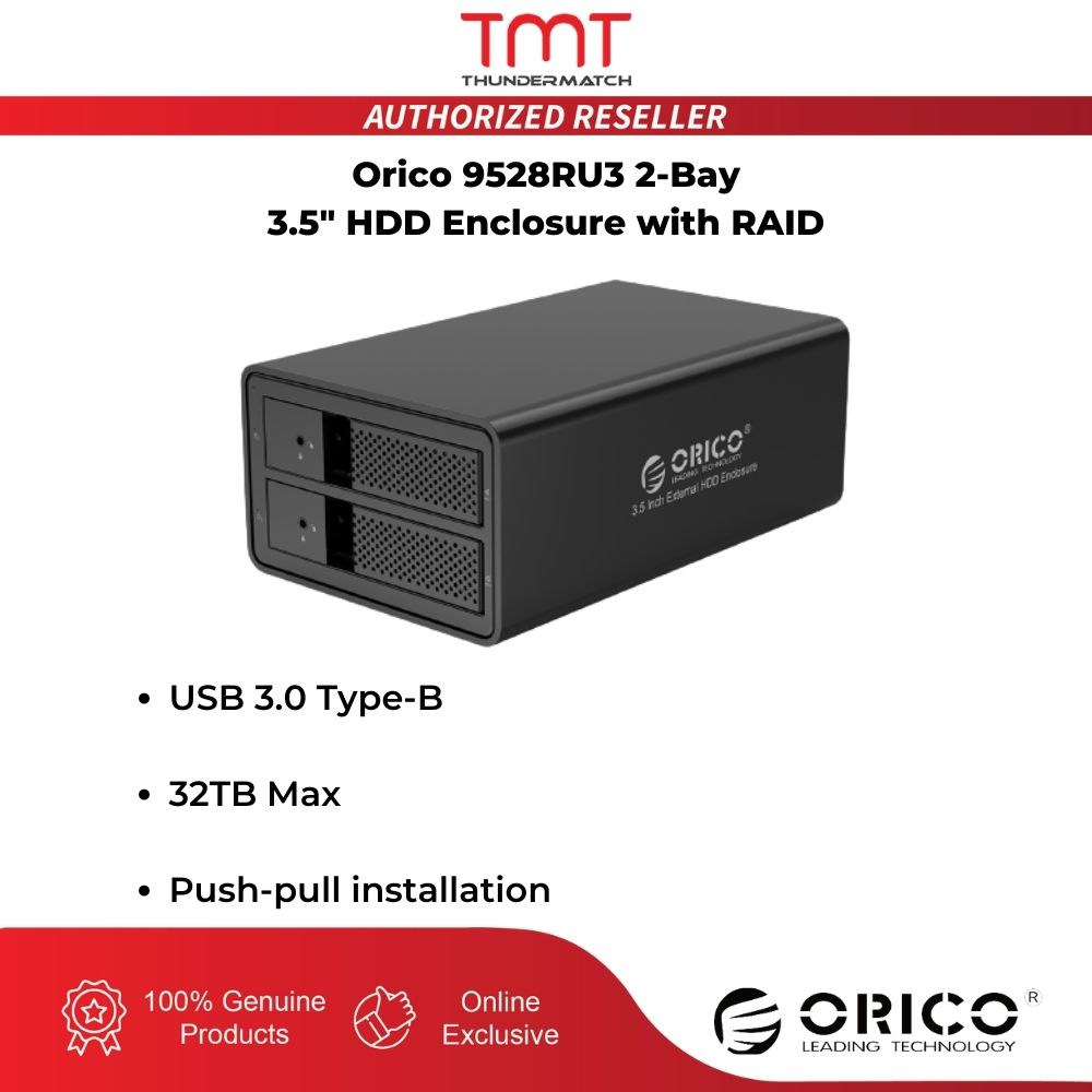 Orico 2-Bay Hard Disk Enclosure Support Raid (3.5") 9528RU3 | Shopee ...