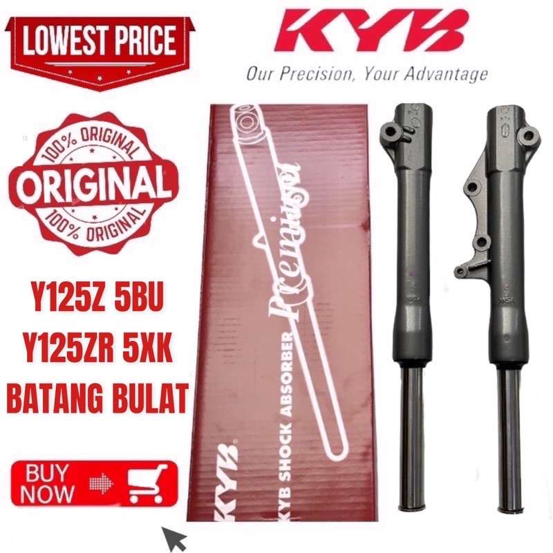 BATANG BULAT!!! YAMAHA Y125Z 125Z (5BU) Y125ZR 125ZR (5XK) 100% ORIGINAL KYB FRONT FORK SET FORK ...