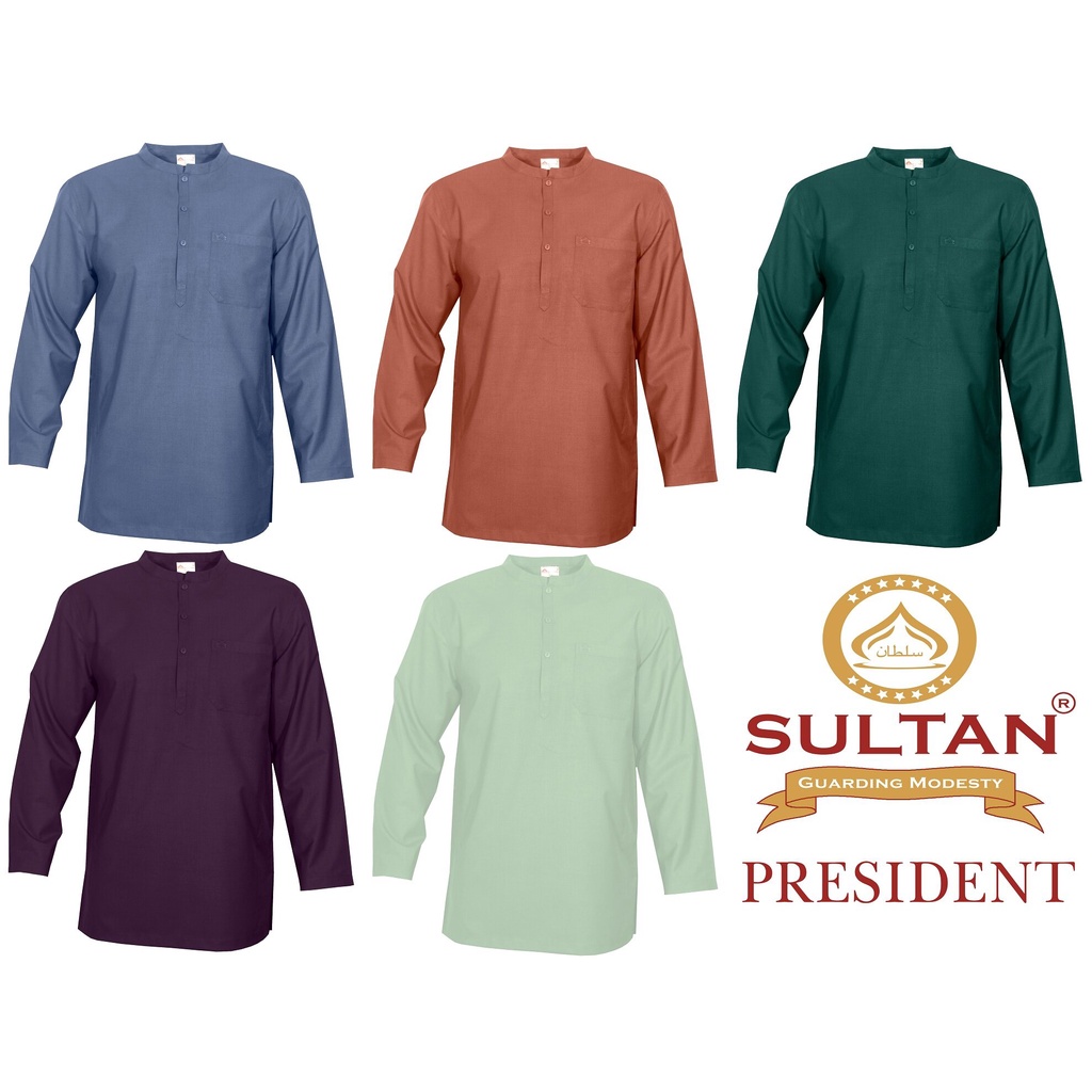 SULTAN KURTA - PRESIDENT - COLLAR FULL SLEEVES | Shopee Malaysia
