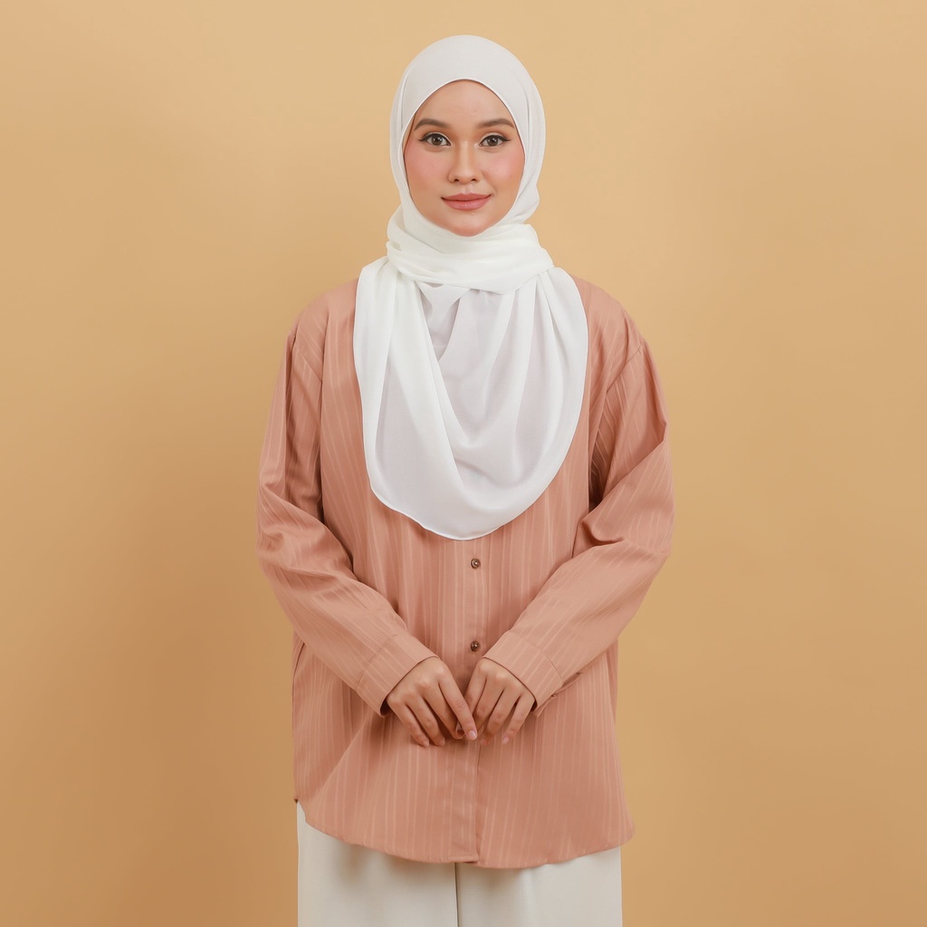 BLOUSE LEIA - LE03 (SALMON) | Shopee Malaysia