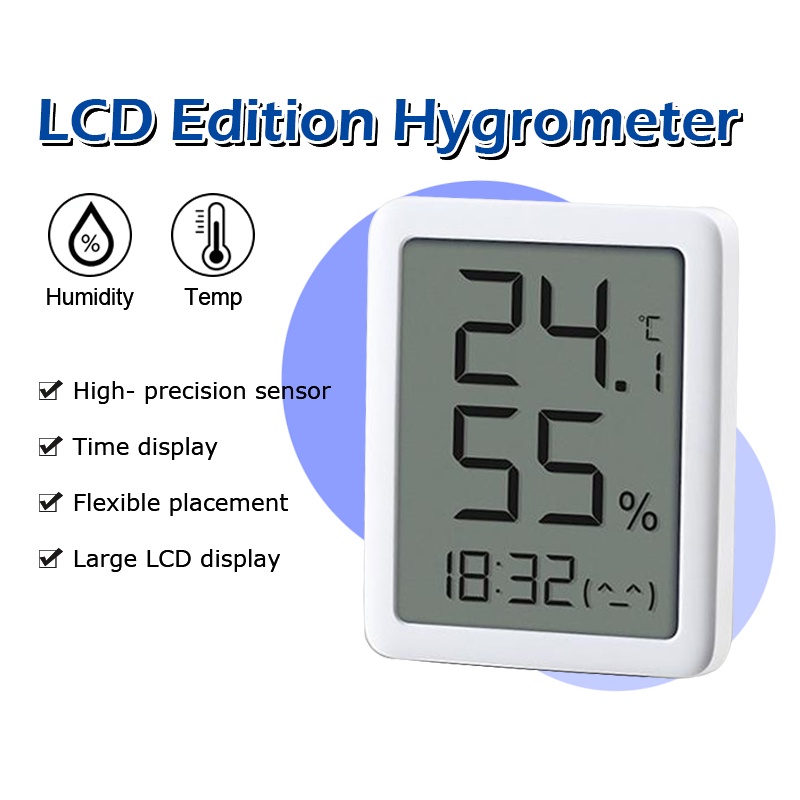 Atuman Duka Mute Temperature Humidity Clock TH1 LCD Display Home ...