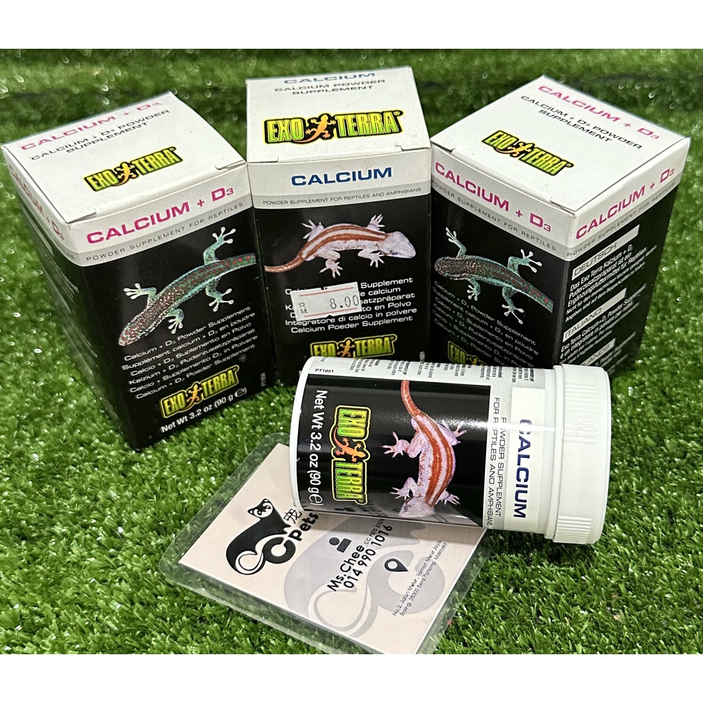 CC Pets Story Ready Stock | Exo Terra Calcium Powder Supplement. Calcium + D3 Supplement - 90g ...