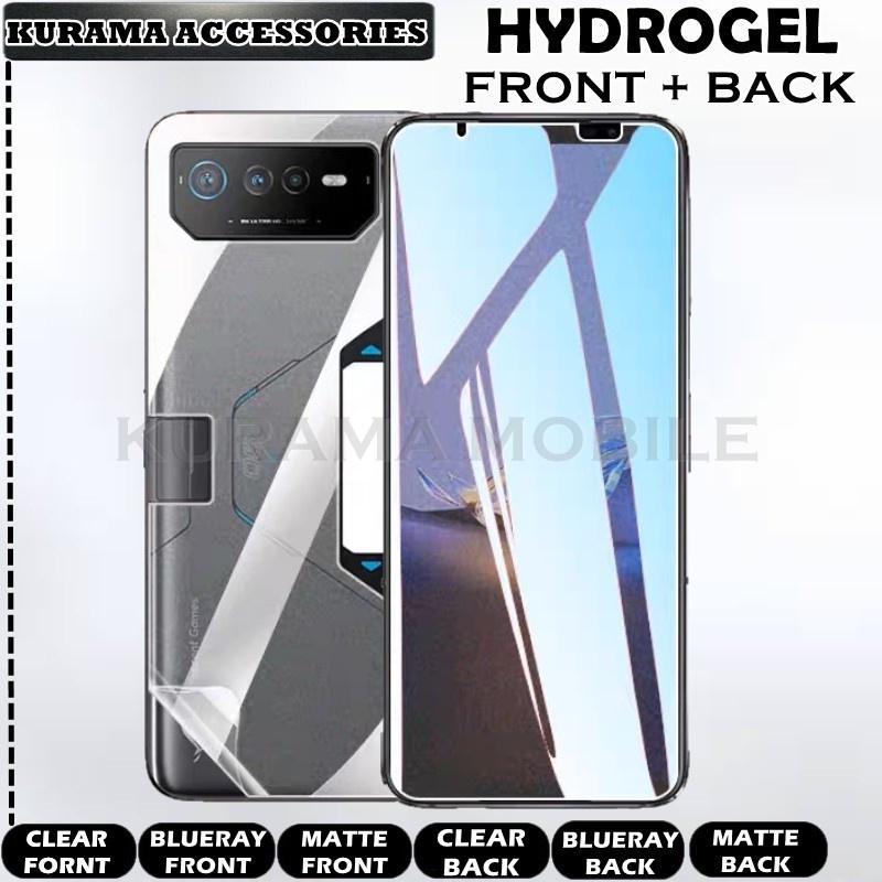 Hydrogel Front + Back Screen Protector Asus Rog 8 Pro Rog 7 Rog 7 ...