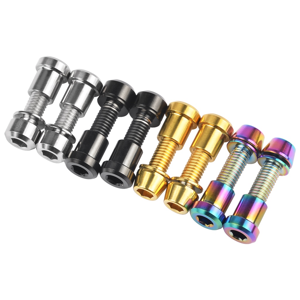 Wanyifa Titanium Nut M5 + Titanium Bolt M5x16 18 20mm Hex Head Screw ...