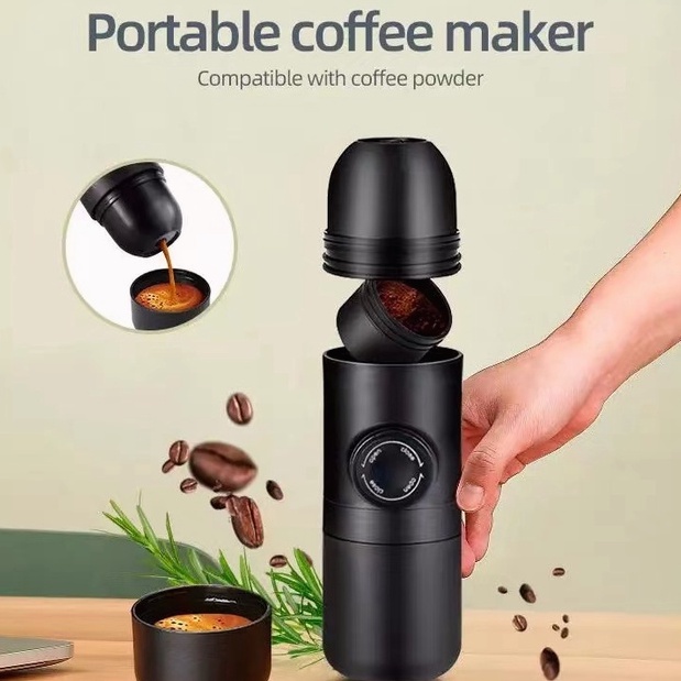 Hand-pressed Portable Coffee Machine Espresso Outdoor Home Manual ...