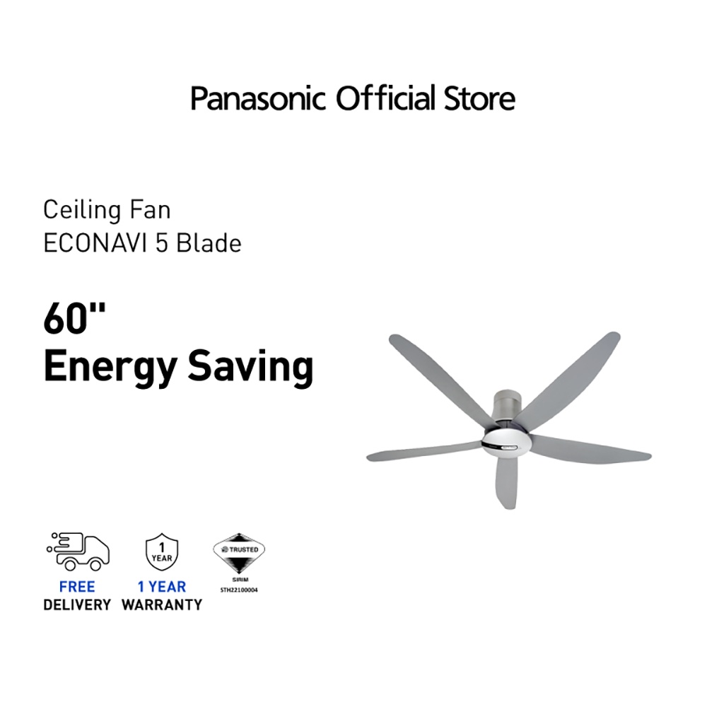 [FREE INSTALLATION] Panasonic F-M15H5 Ceiling Fan 5 Blades (60") F ...