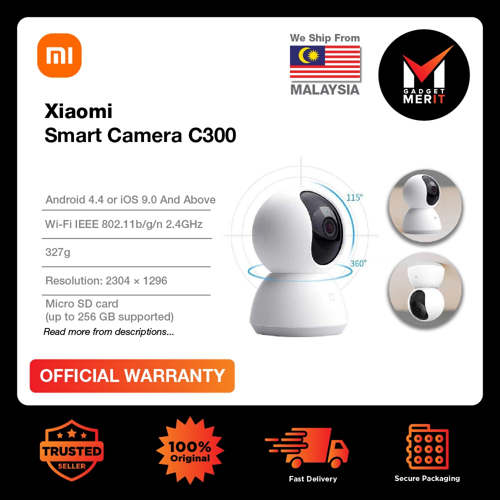 Xiaomi Smart Camera C300 XMC01 | 1 Year Mi Malaysia Warranty | 2K Ultra ...