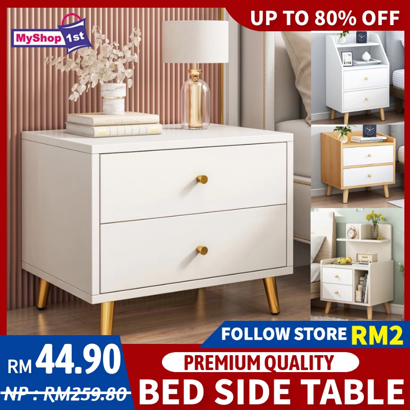 Meja Sisi Katil Side Table Side Cabinet Sideboard Bed Side Table With ...