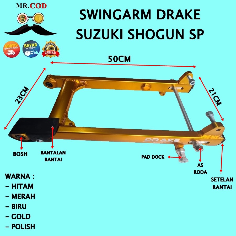 SWINGARM SHOGUN SP SWING ARM SHOGUN SP DOUBLE DISC DRAKE PNP | Shopee ...