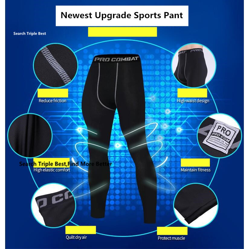Upgrade PRO COMBAT TIGHT TRAINING Pants Clothes Zumba Outdoor MTB ...